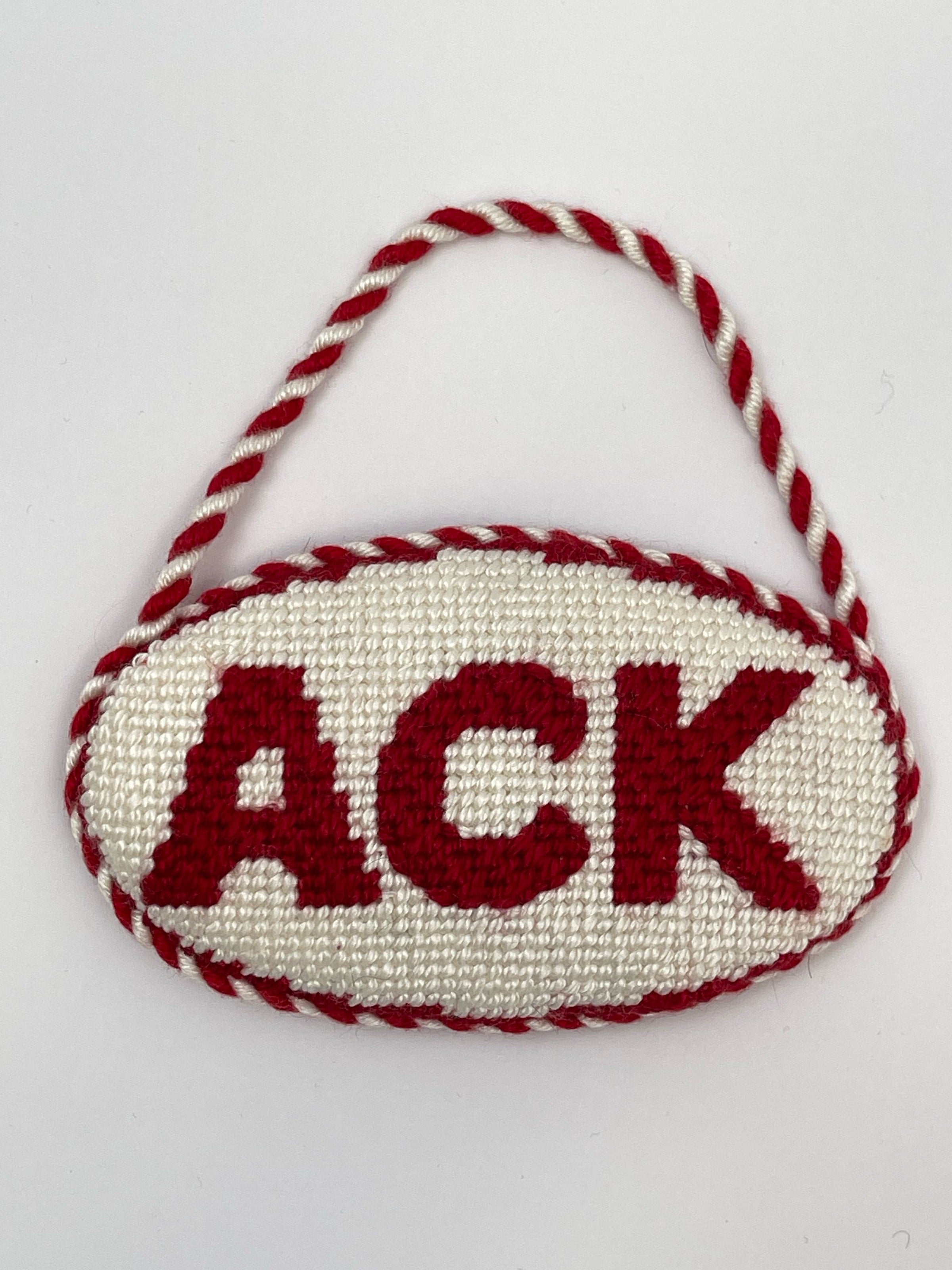 Erica Wilson ACK Bumper Sticker Needlepoint Canvas