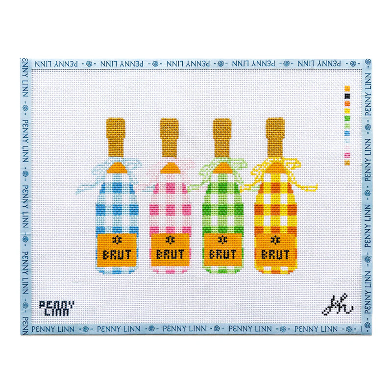 Penny Linn Needlepoint Gingham Group Painted Champagne – Erica Wilson
