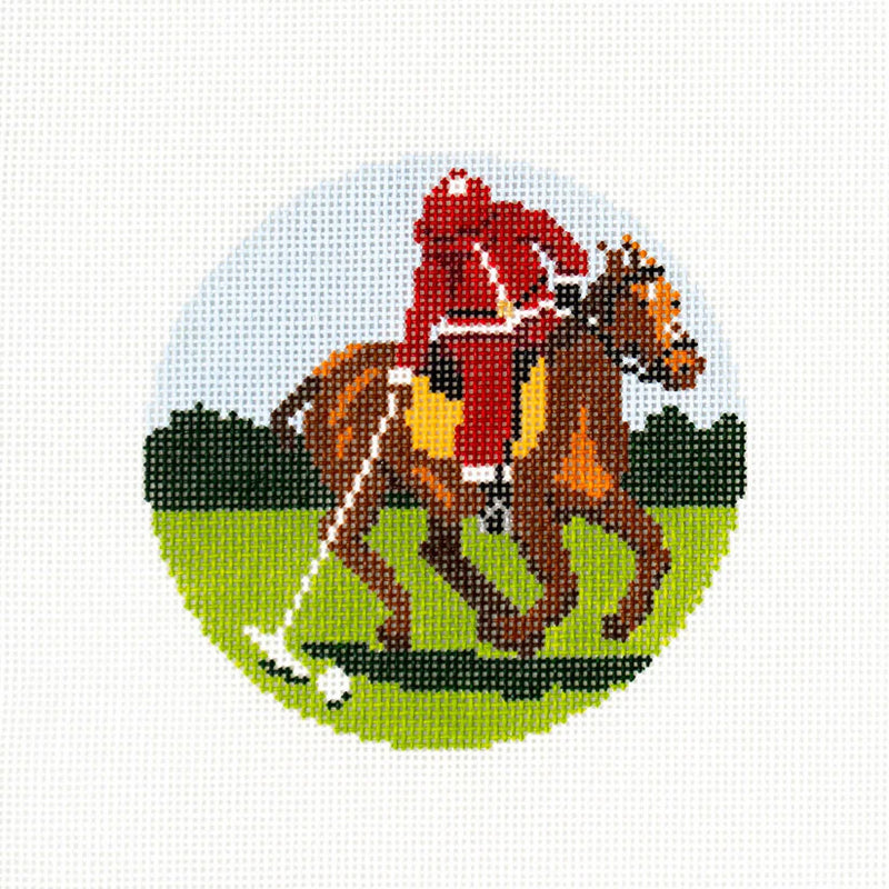 Ann Kaye Needlepoint Steeplechase Round – Erica Wilson
