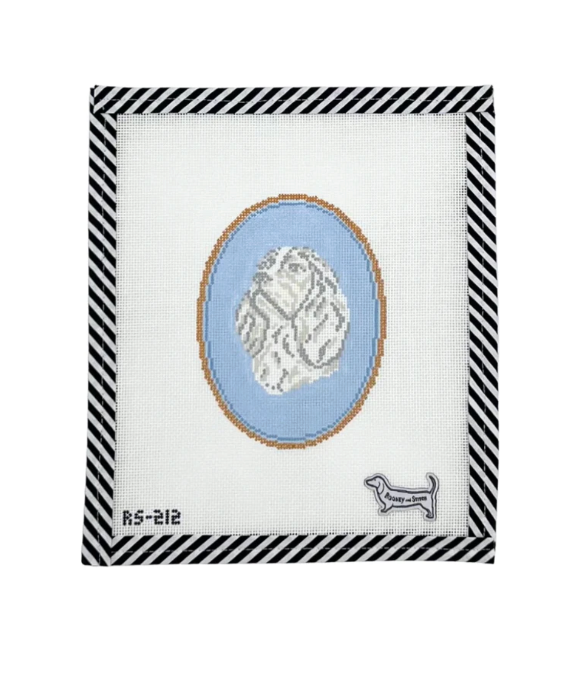 Atlantic Blue Needlepoint King Charles Cameo – Erica Wilson