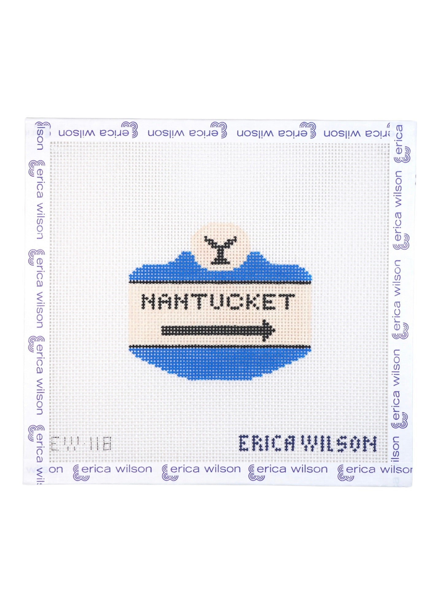 Erica Wilson Signs Around Nantucket Needlepoint Canvas