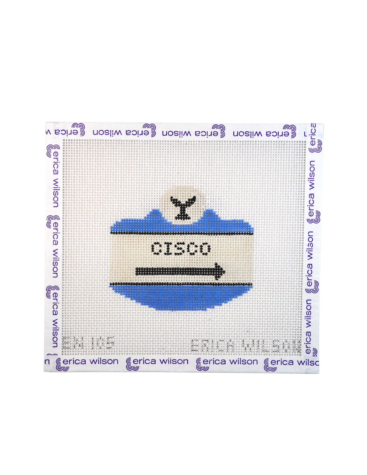 Erica Wilson Signs Around Nantucket Needlepoint Canvas