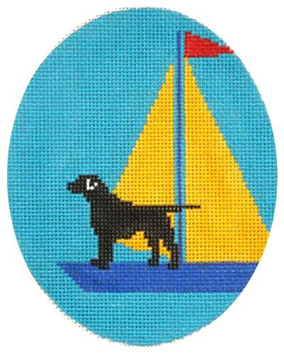 CBK Needlepoint Black Lab Yellow Sail – Erica Wilson